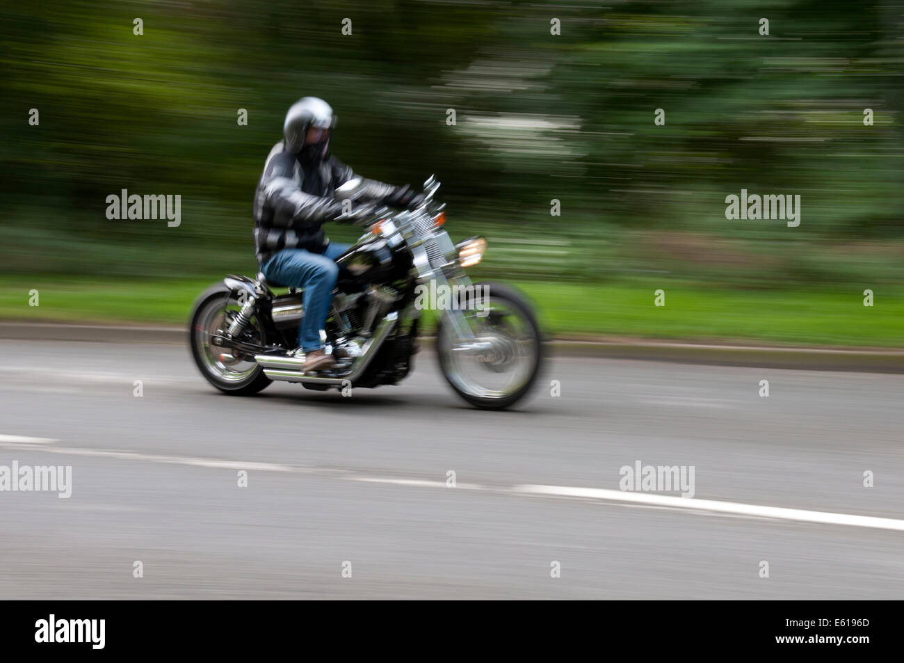 Motorcycle at speed Stock Photo - Alamy