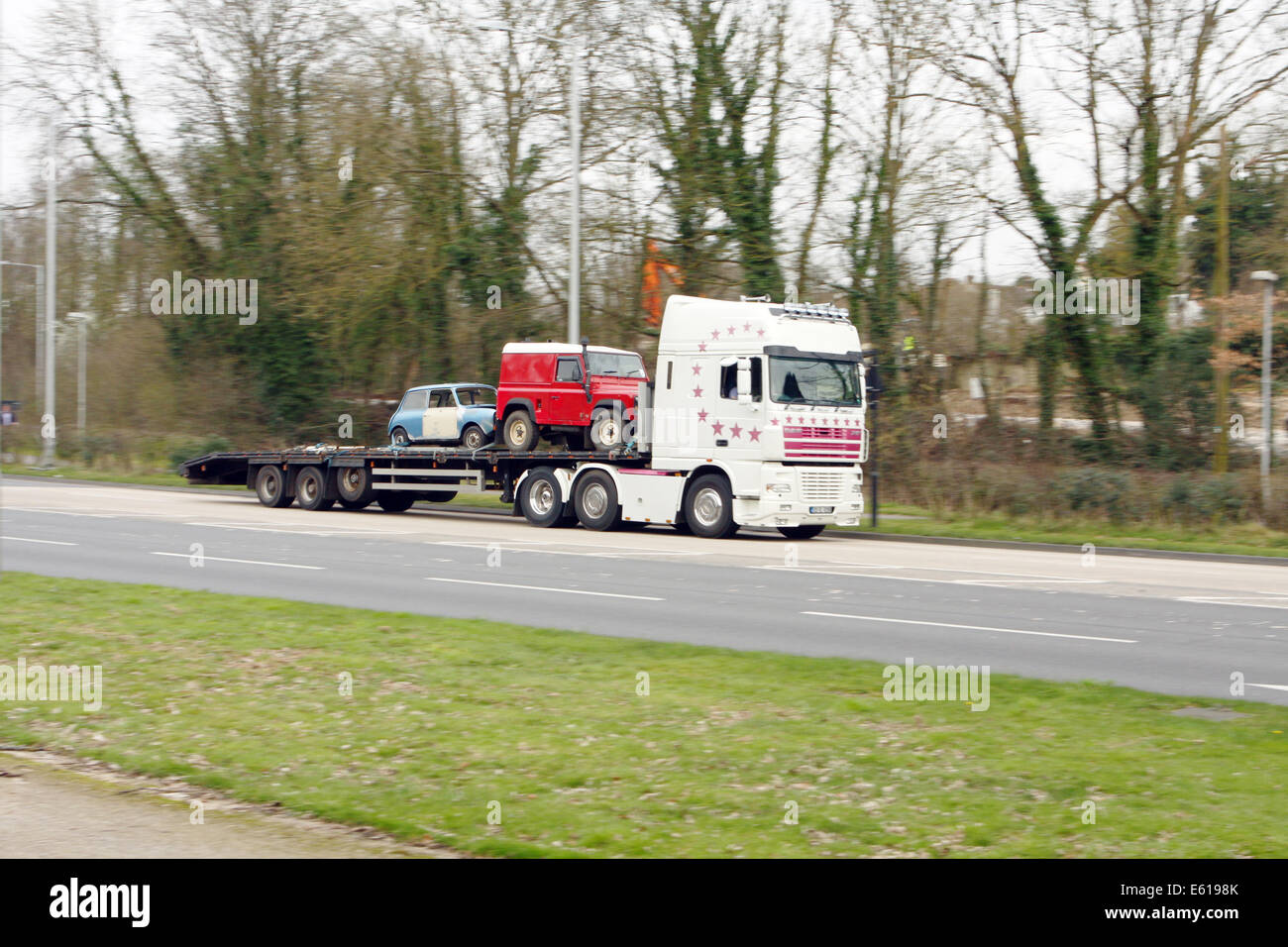 Flatbed truck flatbed articulated lorry hi-res stock photography and ...