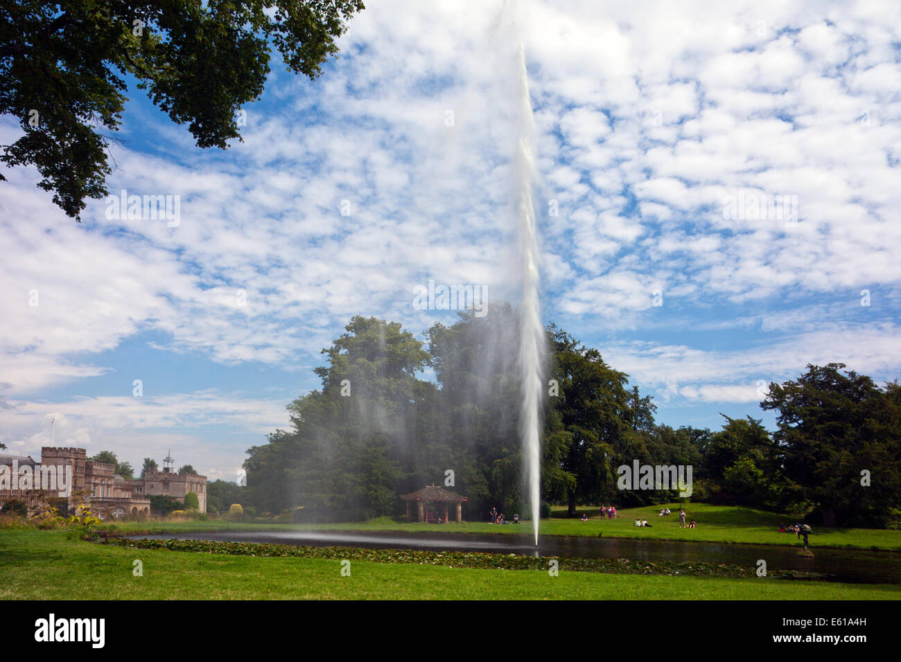 The 160ft high Centenary Fountain at Forde Abbey in Dorset is the ...