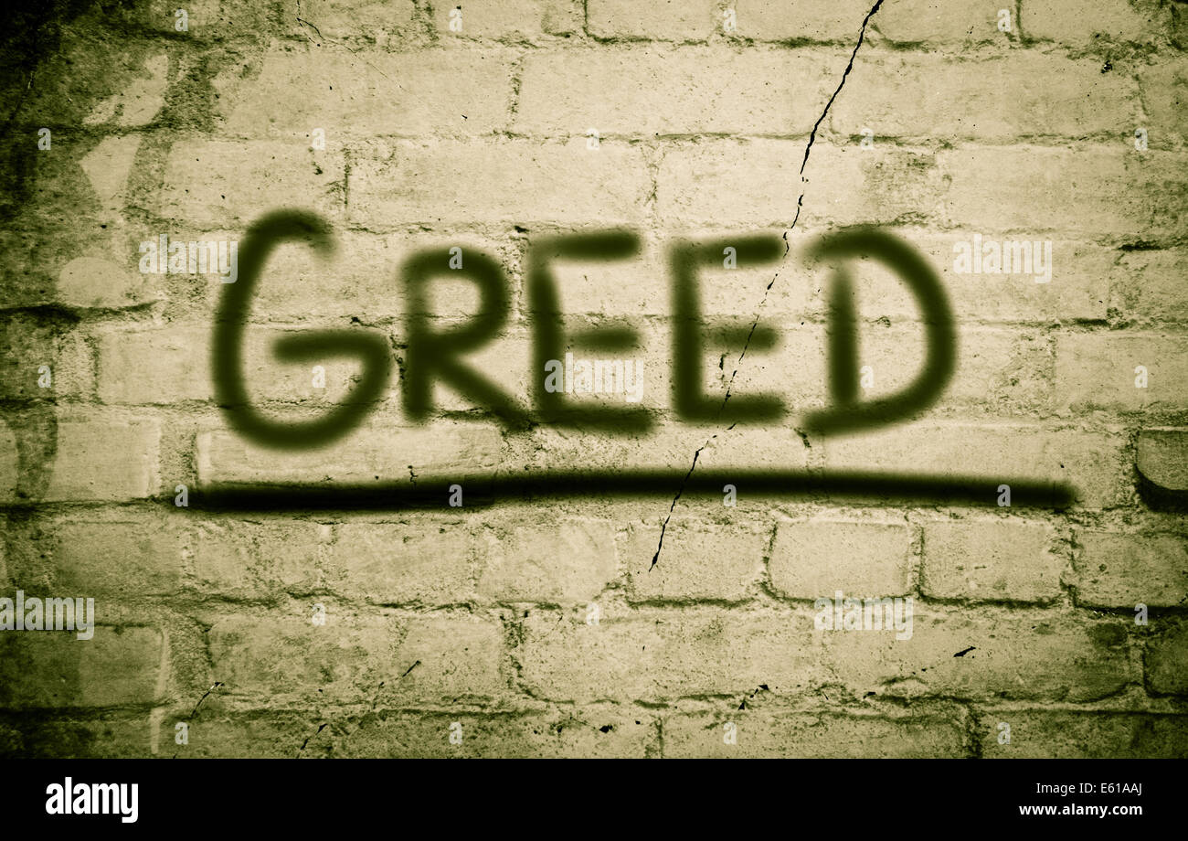 Greed cartoon hi-res stock photography and images - Alamy