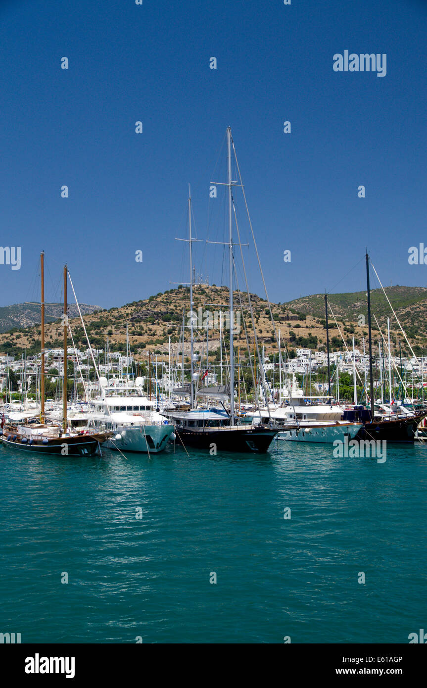 City of Bodrum and Bodrum Harbour,Turkey, Asia Stock Photo - Alamy