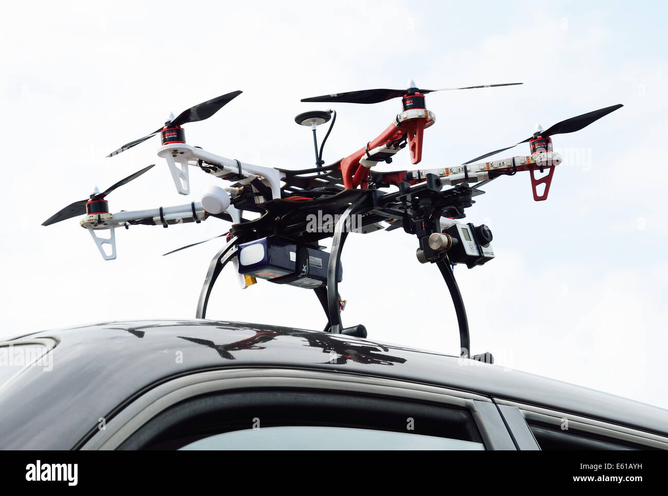 Copter on the car Stock Photo - Alamy