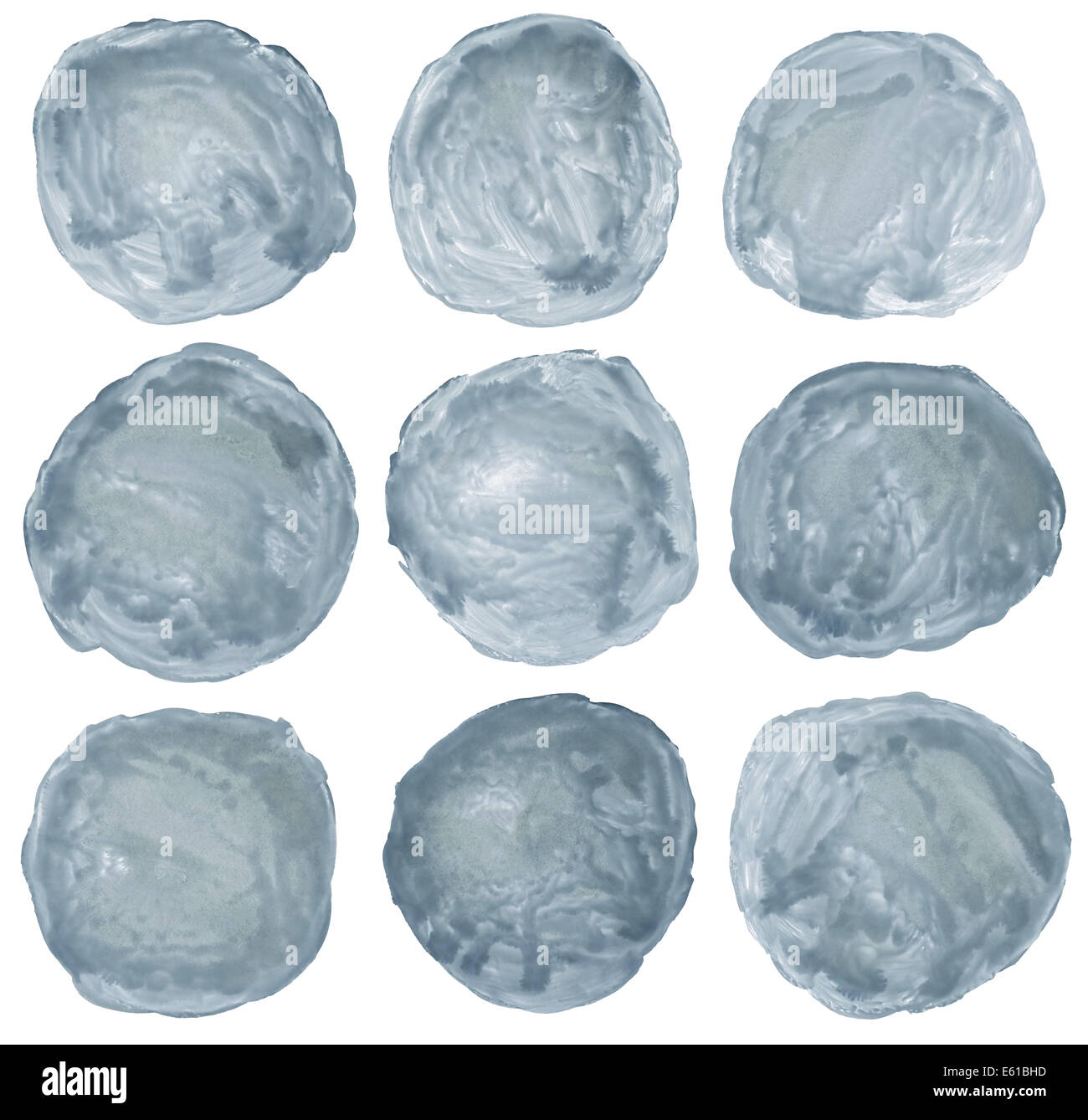 Set of differents watercolor hand painted circle, shapes, forms Stock ...