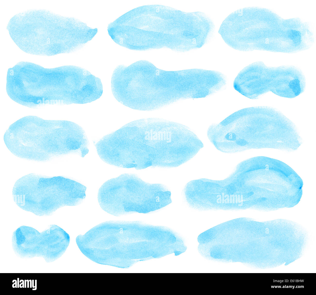 Brush stroke clouds Cut Out Stock Images & Pictures - Alamy