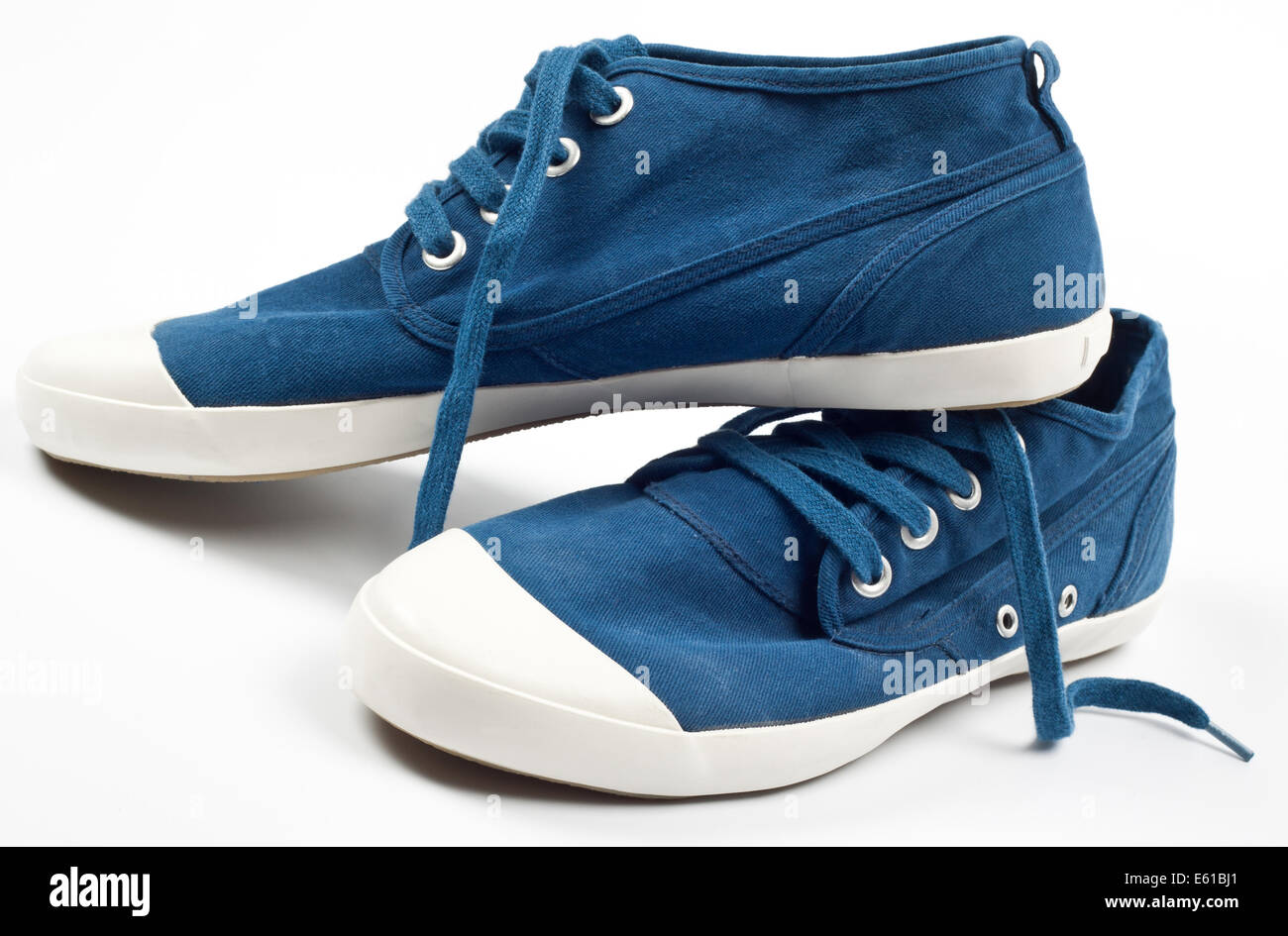 A pair of new blue shoes Stock Photo - Alamy