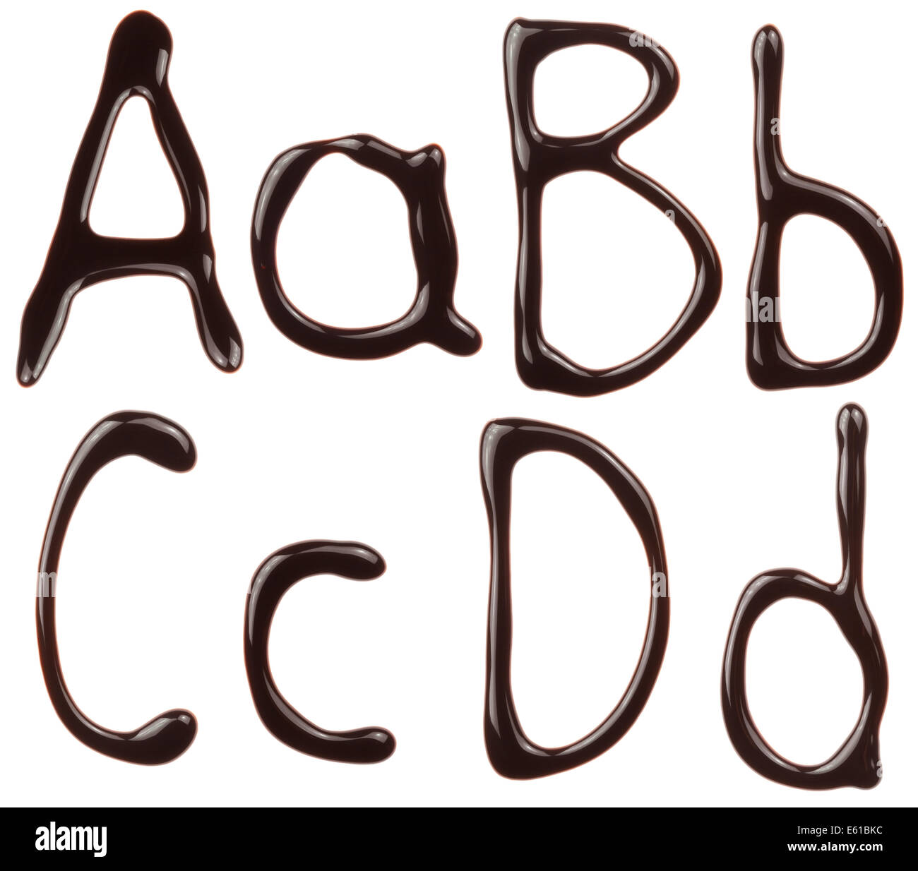 Chocolate alphabet letters Stock Photo - Alamy