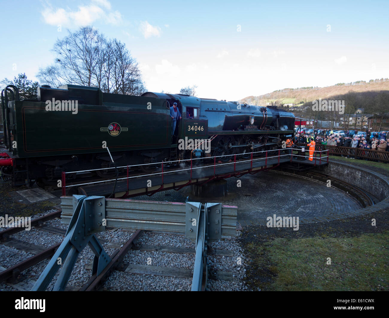 steam locomotive Braunton at Peak Rail, Matlock,derbyshire uk Stock ...