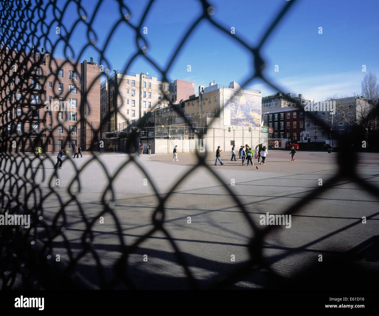 Children playing at a playground in Soho, New York Stock Photo - Alamy