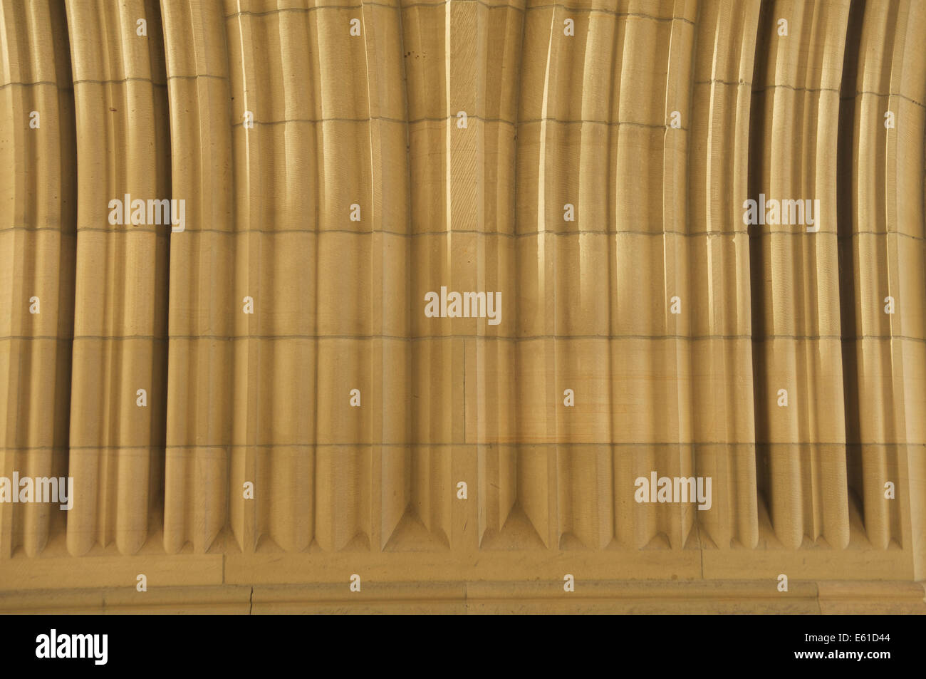 Striated stone within the archway of the main entrance to the Peace ...