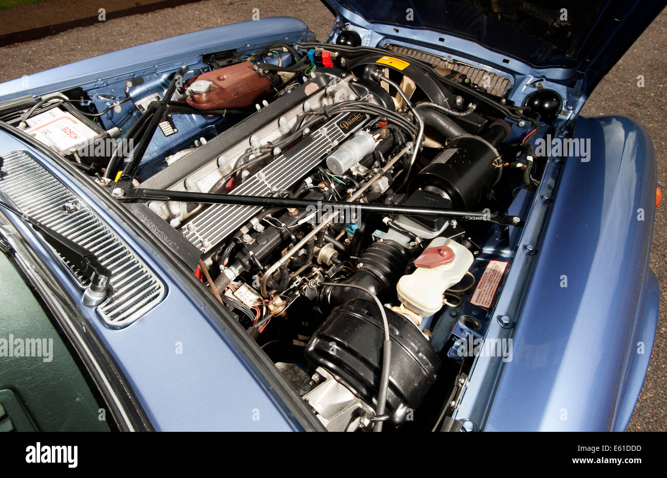 1981 Daimler Jaguar sovereign 4.2 British luxury car engine Stock Photo ...