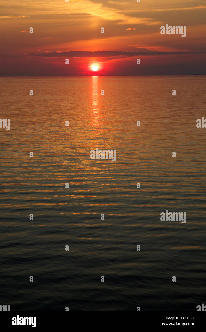 Sunset at the Baltic Sea in summer Stock Photo - Alamy