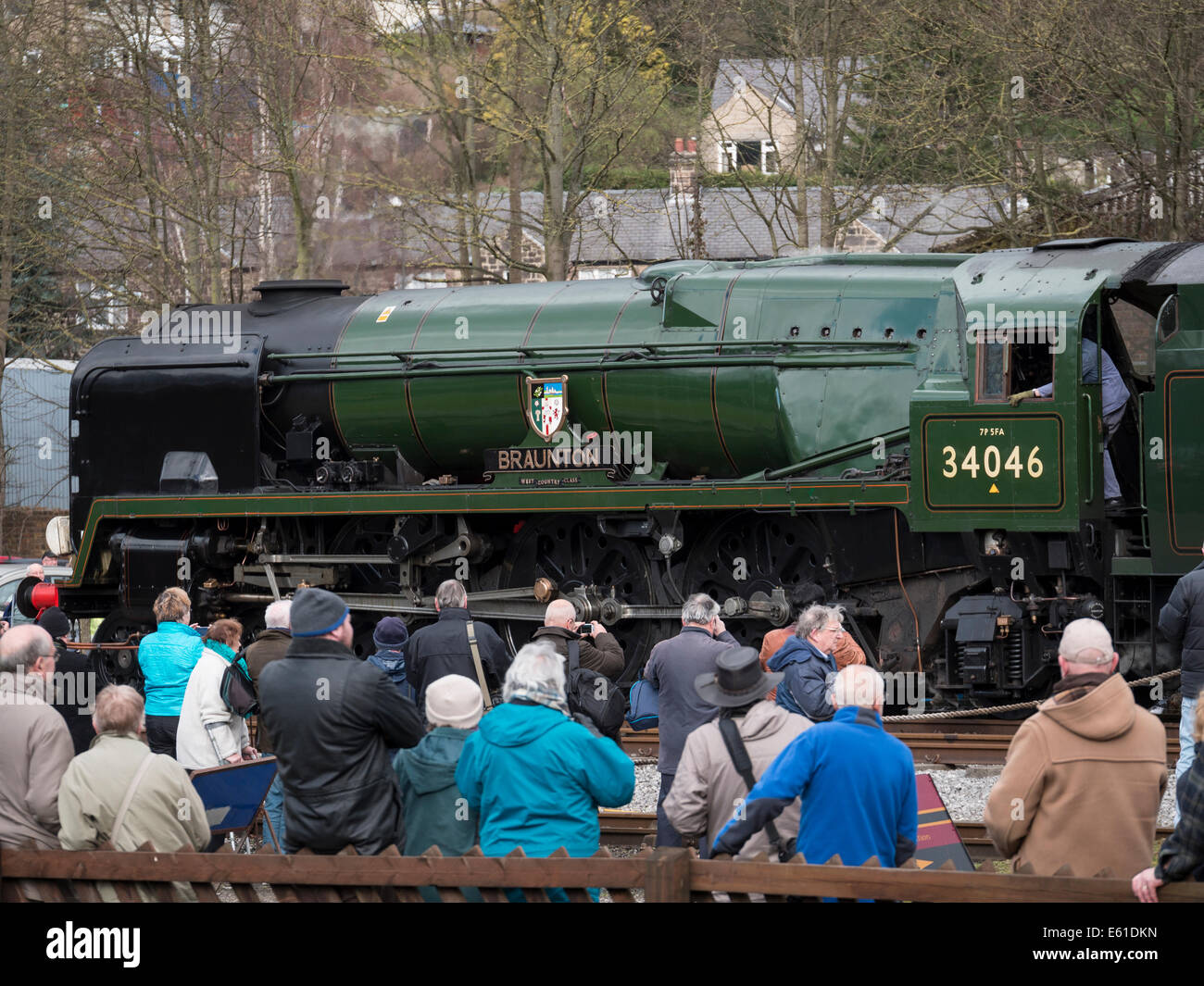 steam locomotive Braunton at Peak Rail, Matlock,derbyshire uk Stock ...