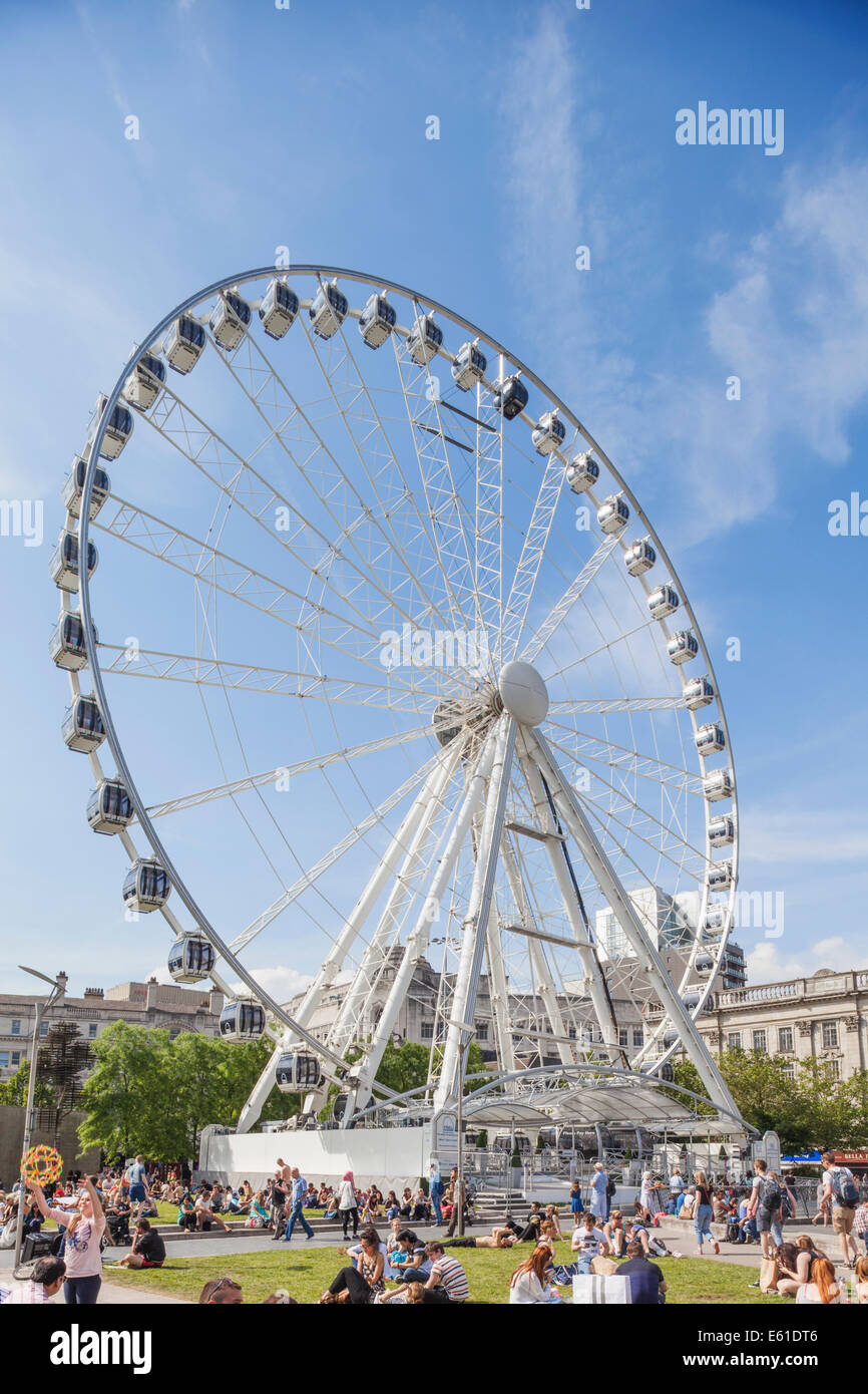 England, Manchester, Piccadilly Gardens, The Wheel of Manchester Stock ...
