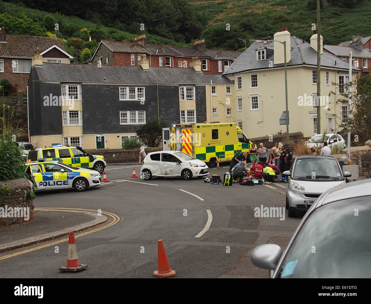 Police attending road traffic accident hi-res stock photography and ...