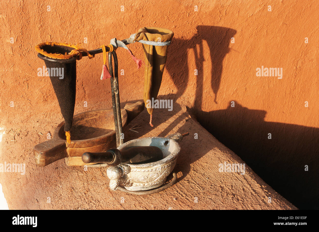 Objects used to filter opium in the traditional opium ceremony ( India ...