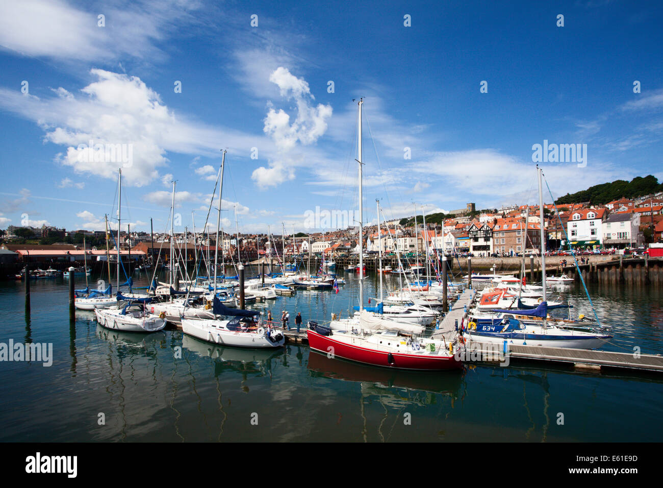 The Old Harbour and Sandside Scarborough North Yorkshire England Stock ...