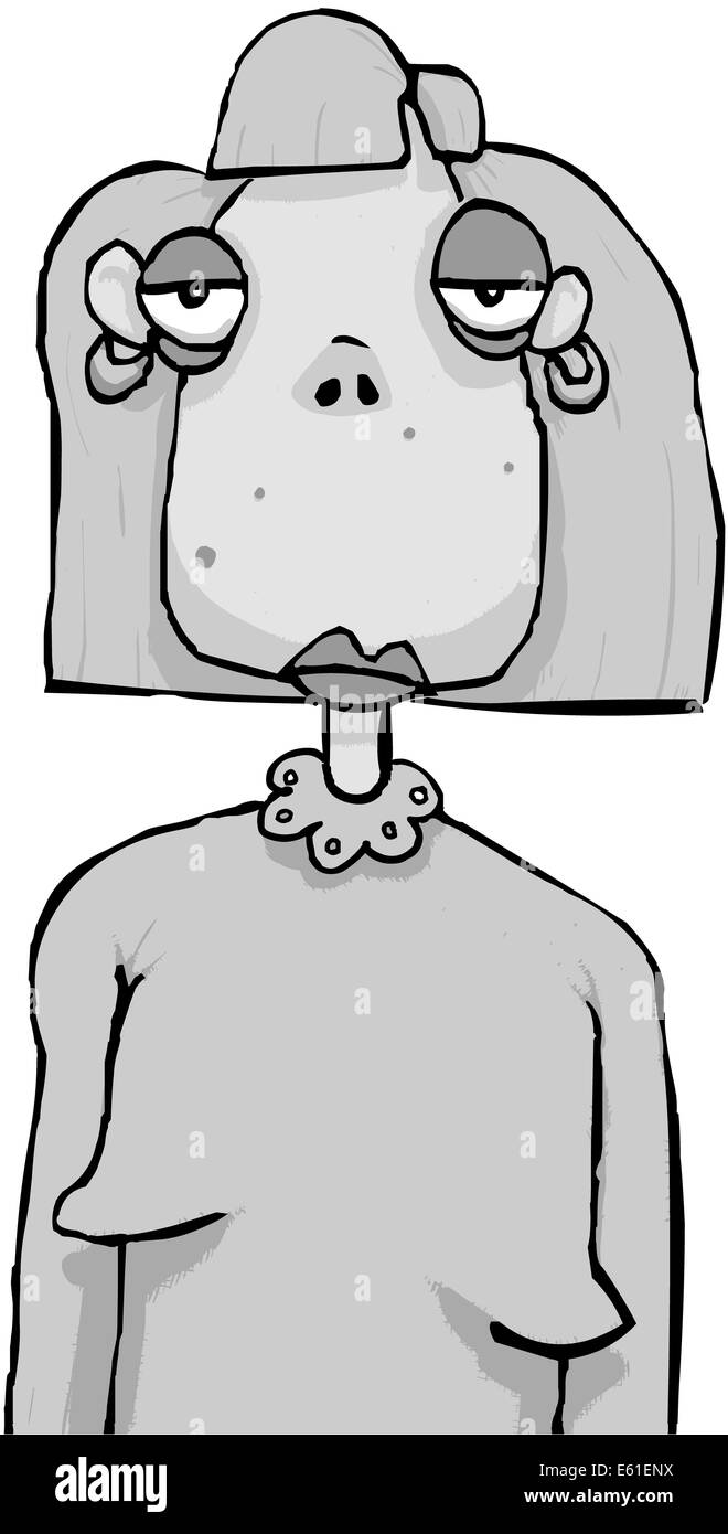 Vector illustration exhausted cartoon Black and White Stock Photos ...