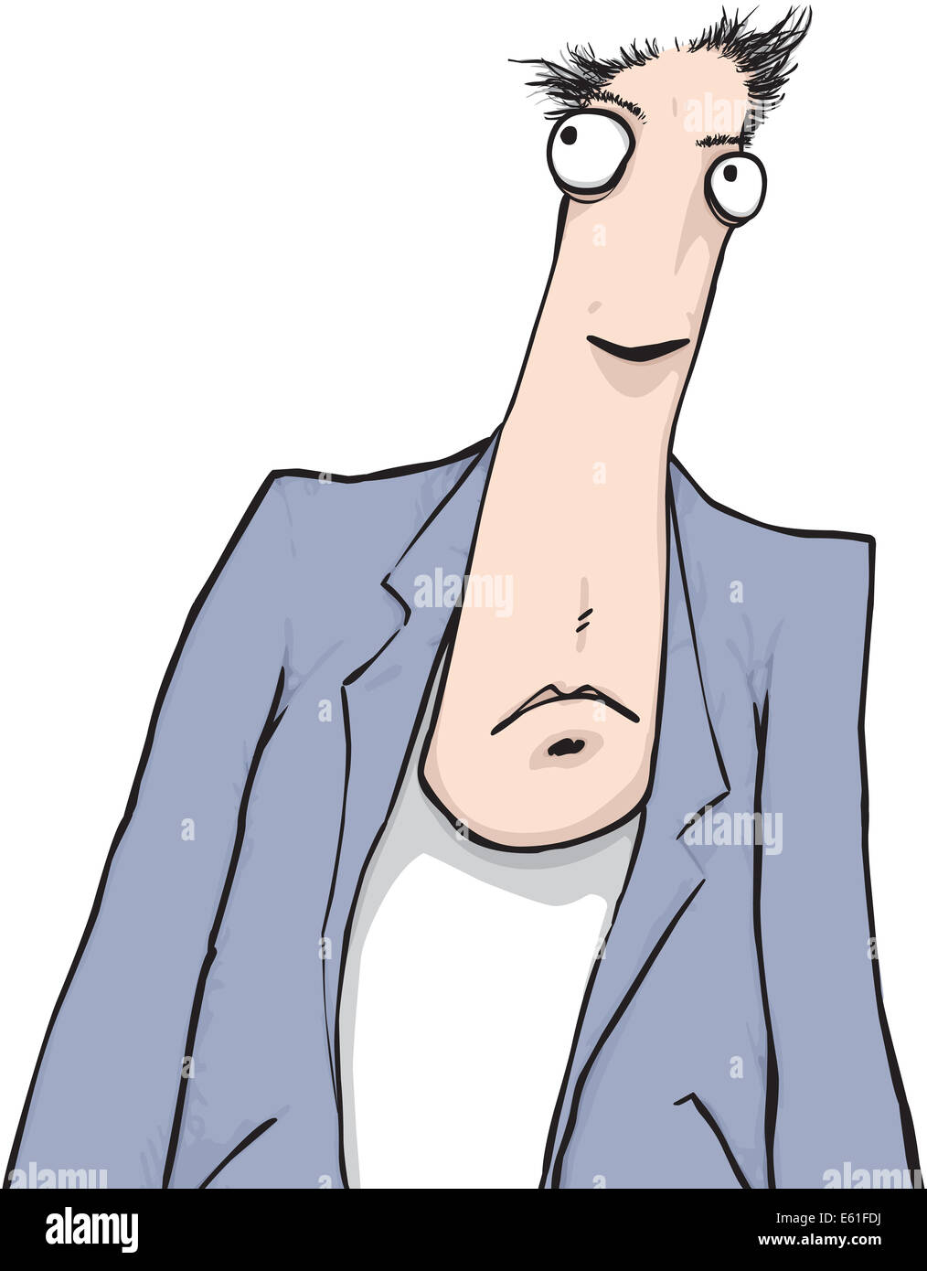 Illustration of a very suspicious and paranoid looking character. Could ...