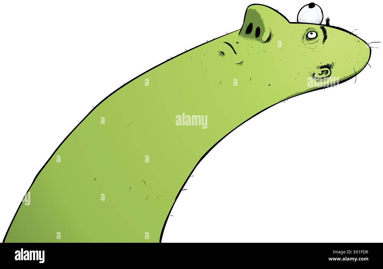 Illustration of a strange guy with his eye popping out. Maybe in ...