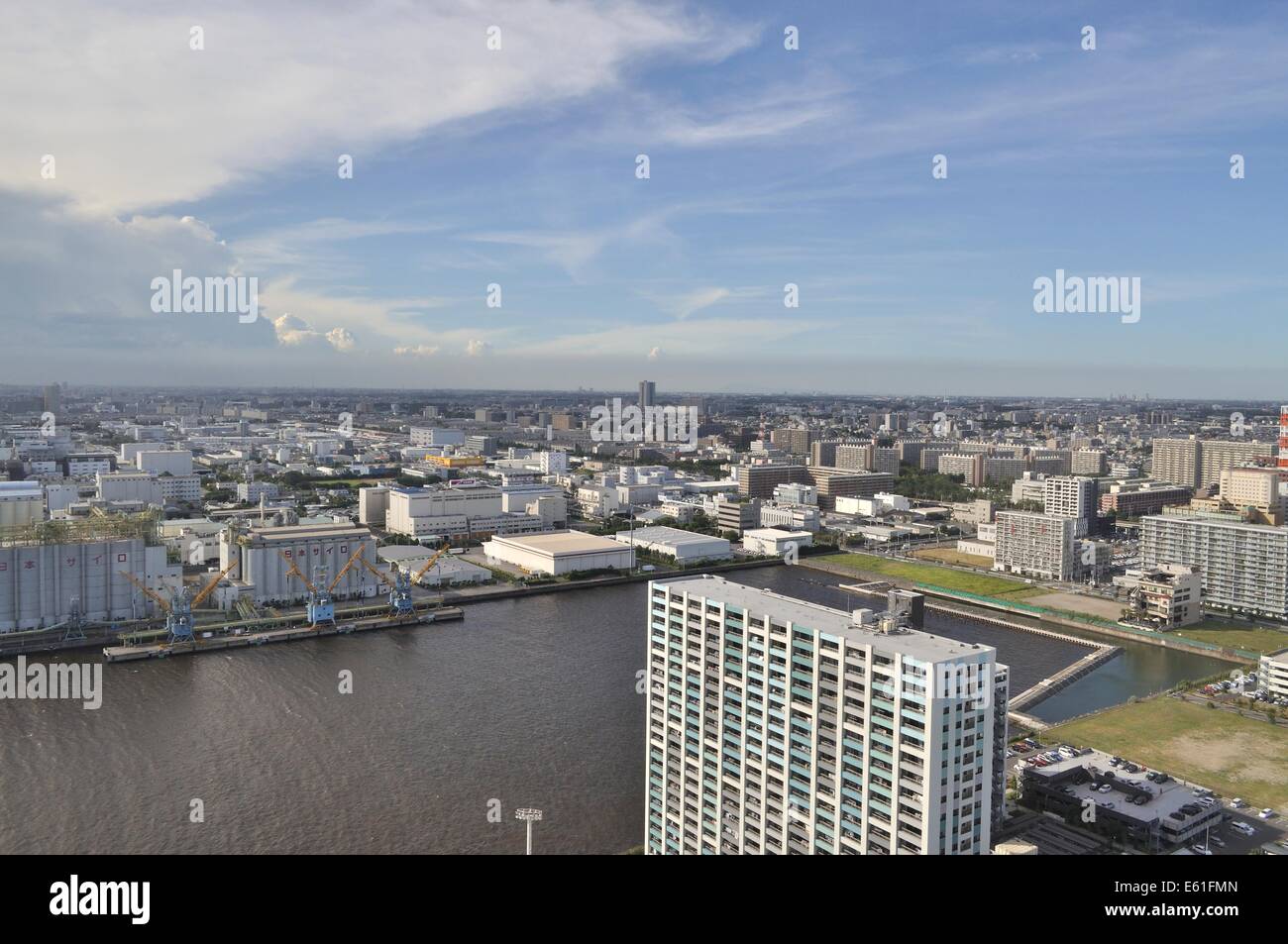 Chiba city,view from Chiba port tower,Chiba city,Chiba,Japan Stock ...