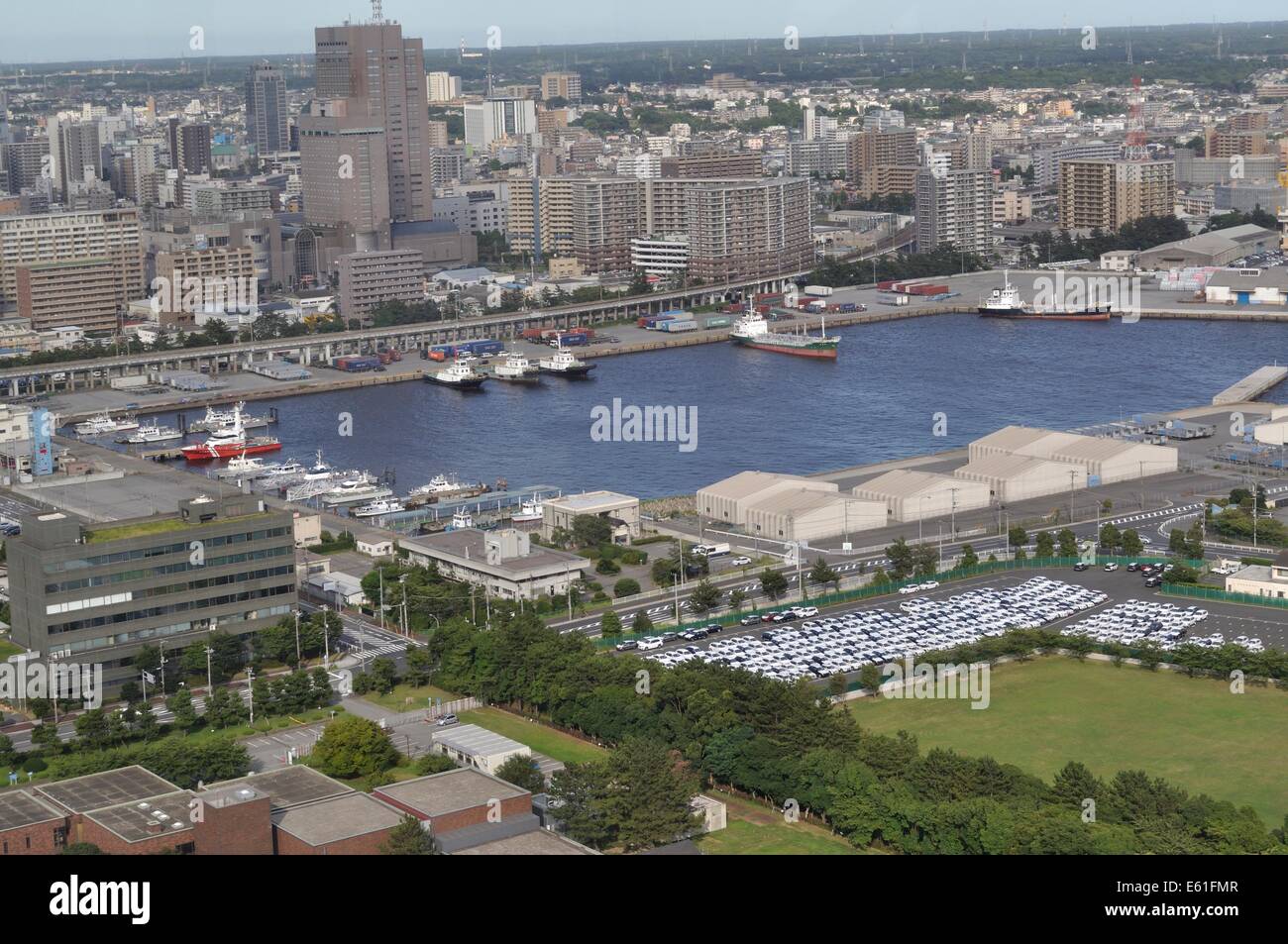 Chiba city,view from Chiba port tower,Chiba city,Chiba,Japan Stock ...