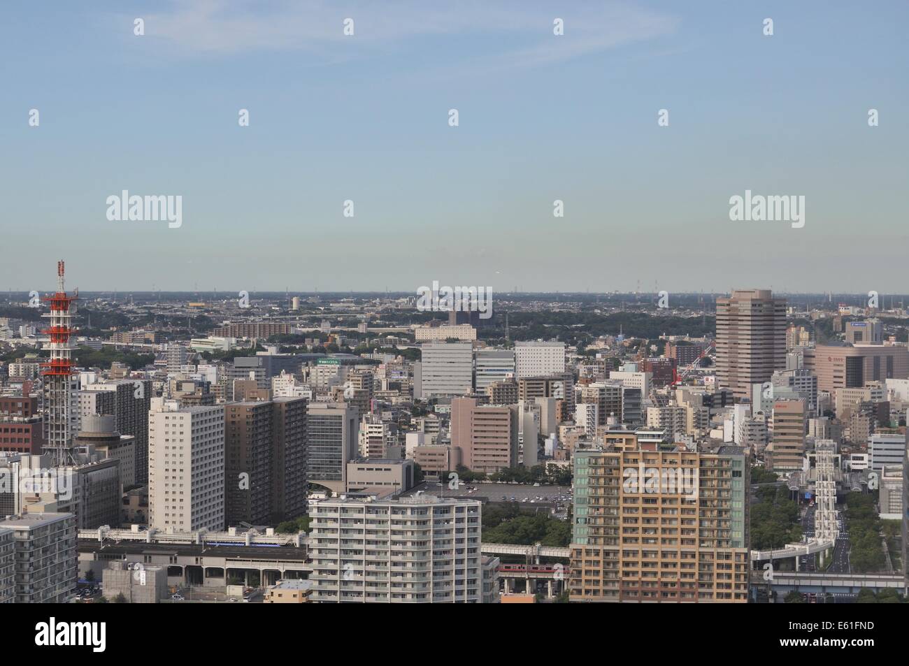 Chiba city,view from Chiba port tower,Chiba city,Chiba,Japan Stock ...