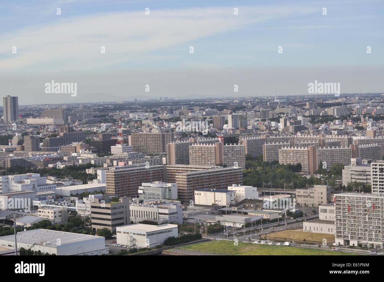 Chiba city,view from Chiba port tower,Chiba city,Chiba,Japan Stock ...