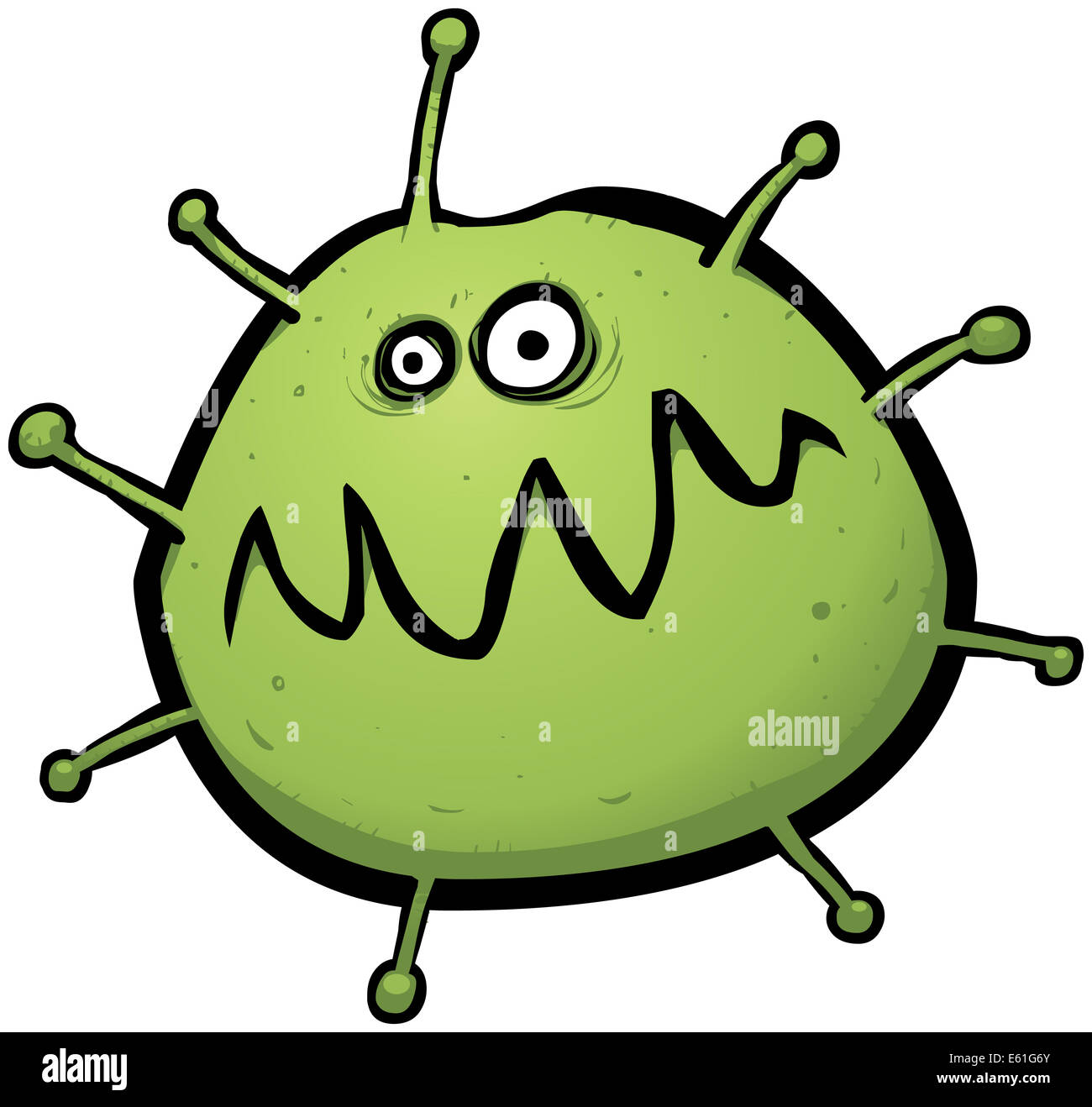 Illustration of a rather sinister looking germ type organism Stock ...