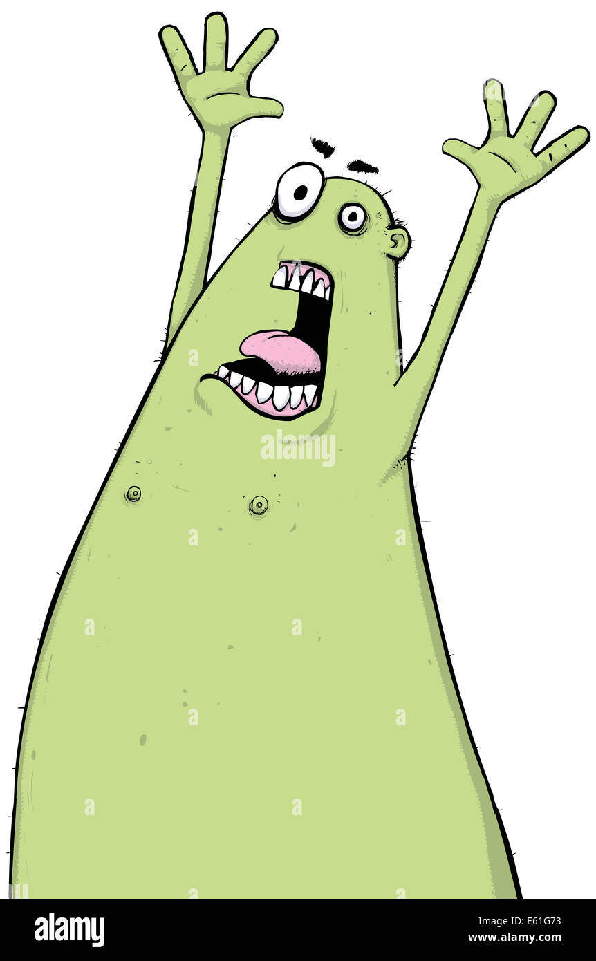 Illustration of the Emotional Being, being fearful Stock Photo - Alamy