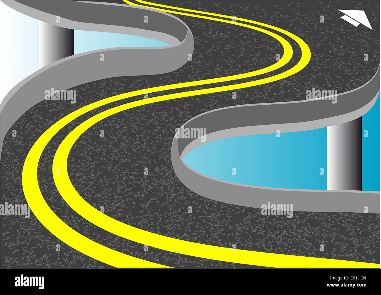 Road yellow lines, vector hi-res stock photography and images - Alamy