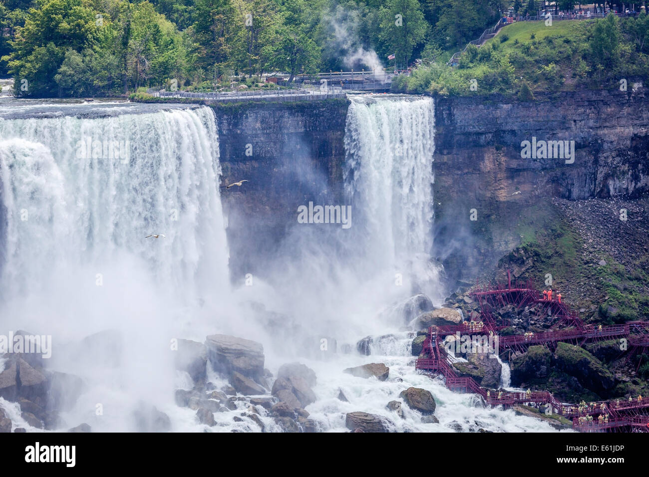 View of the Niagara Falls, from Canadian shore, Southern Ontario Canada ...