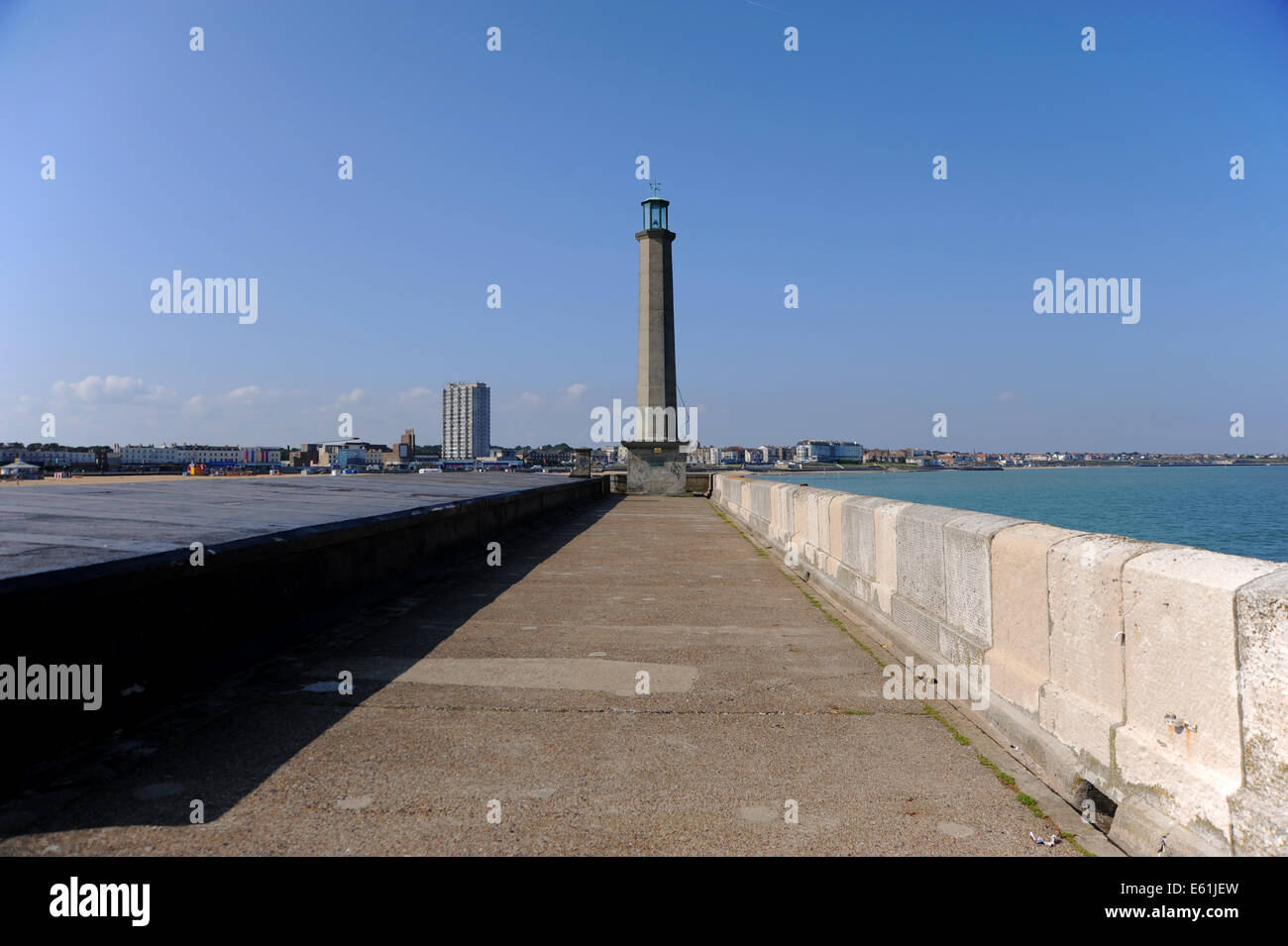 Margate Harbour Kent Lighthouse Stock Photos & Margate Harbour Kent ...