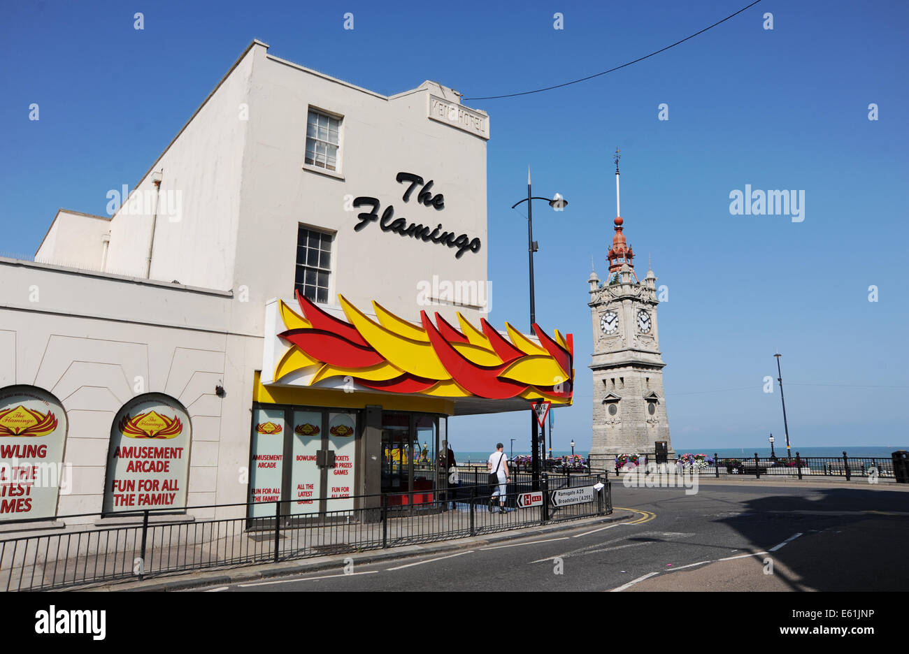 Margate Kent UK - The Flamingo amusement arcade on seafront Stock Photo ...