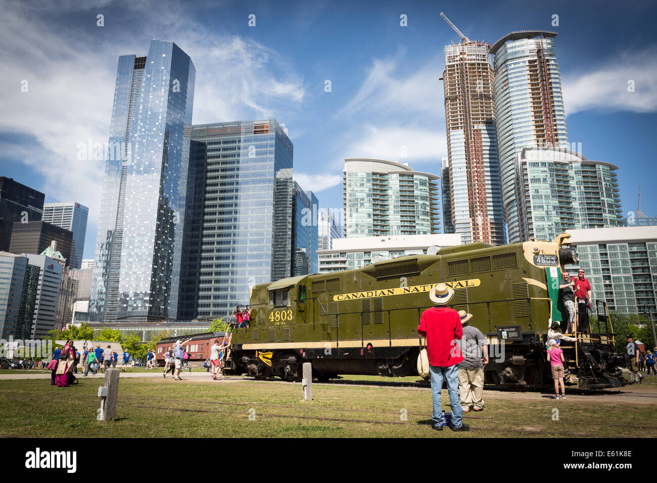 Canadian National train on display in Toronto, Ontario, Canada, North ...