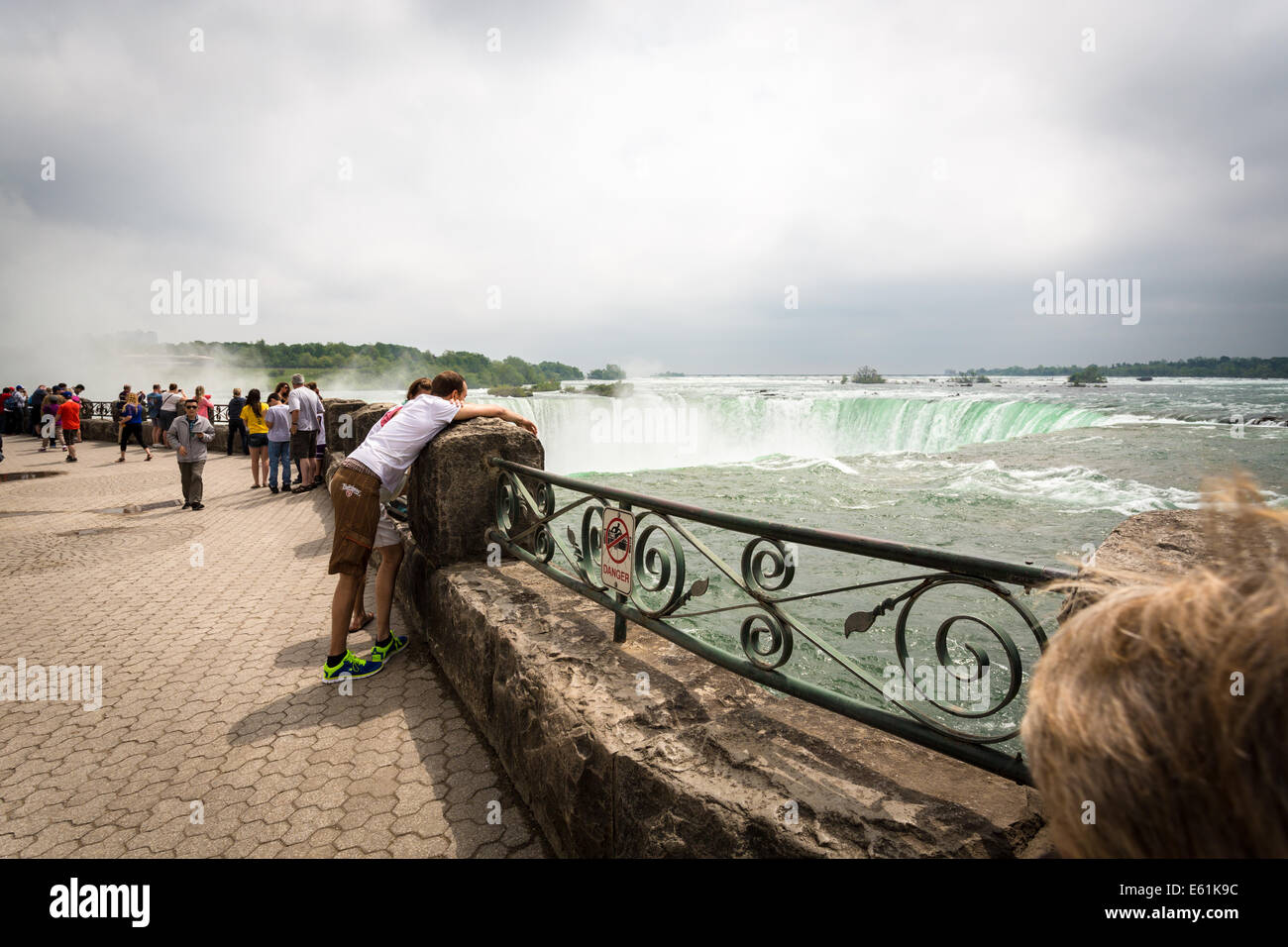 View of the Niagara Falls, from Canadian shore, Southern Ontario Canada ...