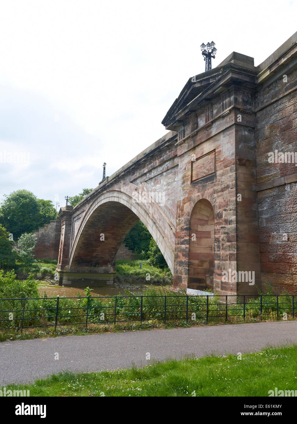 Grosvenor bridge over the River Dee in Chester Cheshire UK Stock Photo - Alamy