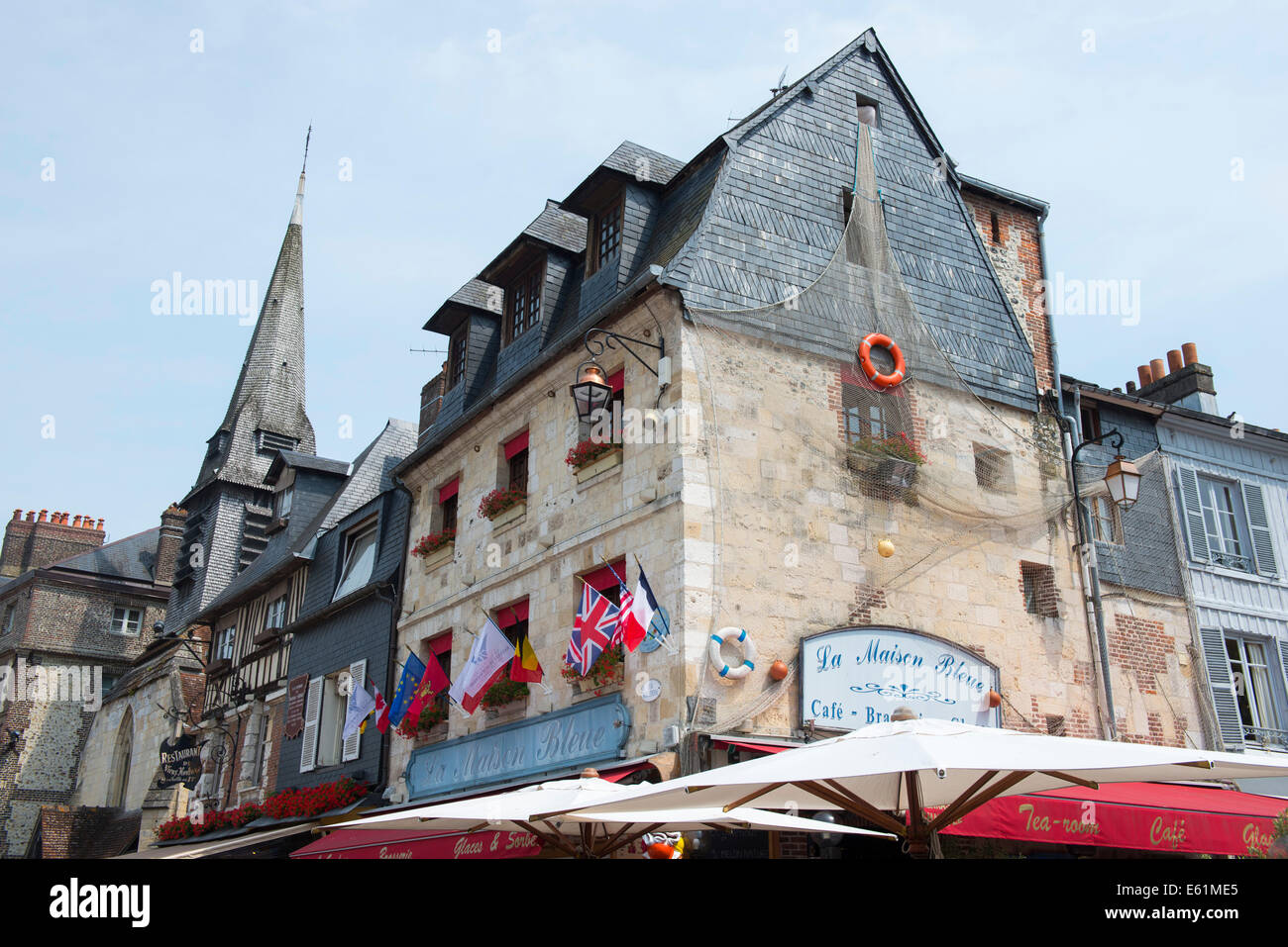 Historic Buildings in Honfleur, Normandy France Europe Stock Photo - Alamy