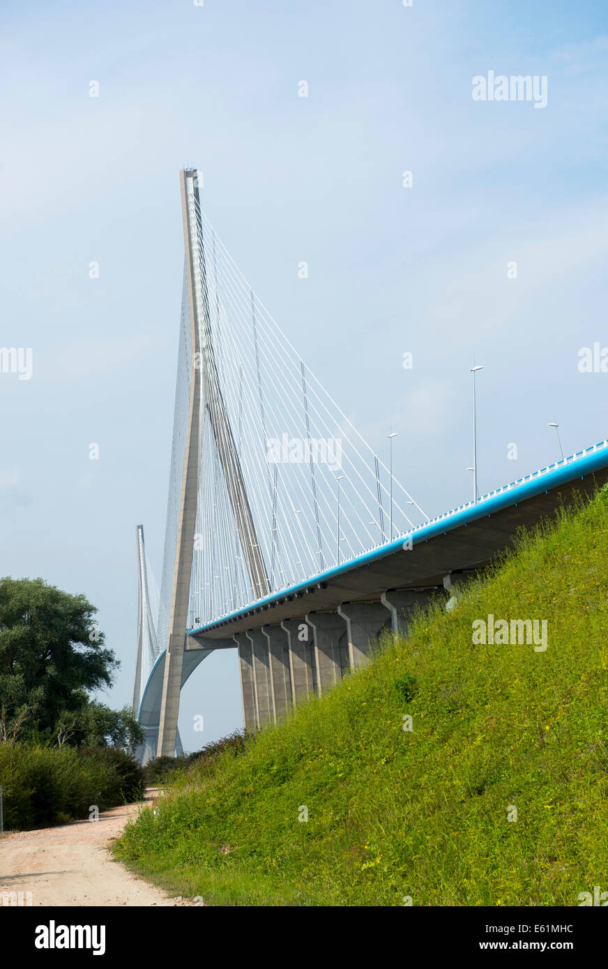 The Pont de Normandie Bridge, Honfleur Normandy France Europe Stock ...