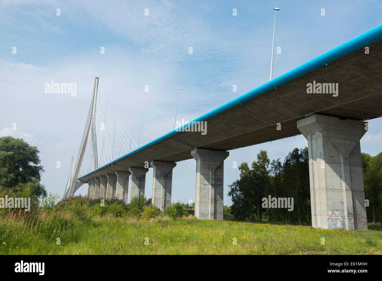 The Pont de Normandie Bridge, Honfleur Normandy France Europe Stock ...