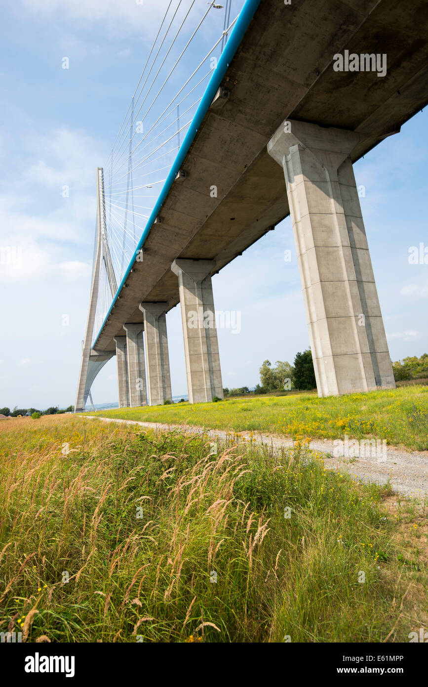 The Pont de Normandie Bridge, Honfleur Normandy France Europe Stock ...