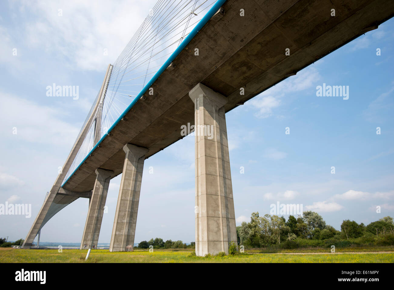The Pont de Normandie Bridge, Honfleur Normandy France Europe Stock ...