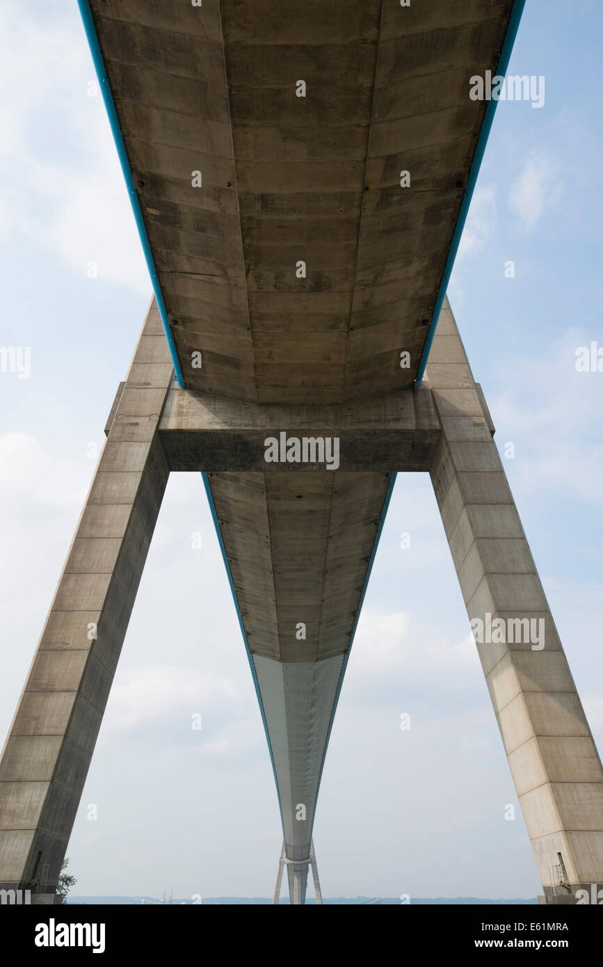 The Pont de Normandie Bridge, Honfleur Normandy France Europe Stock ...