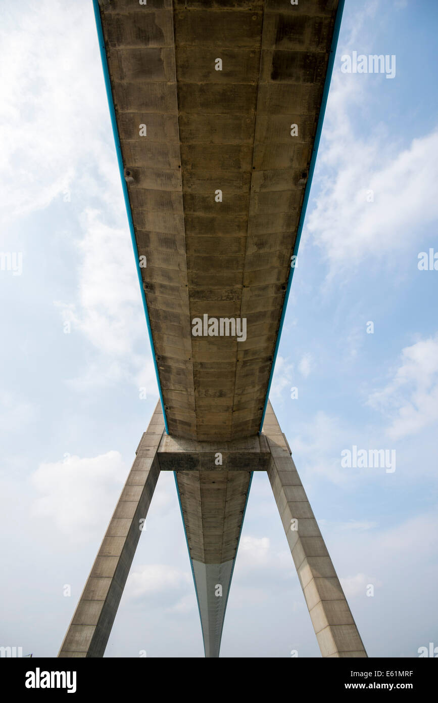 The Pont de Normandie Bridge, Honfleur Normandy France Europe Stock ...