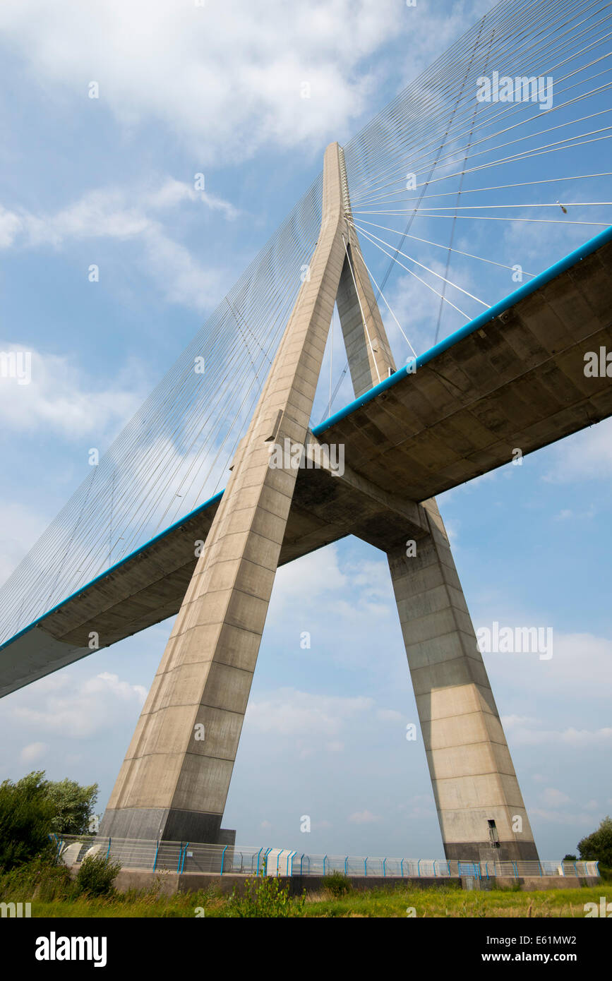 The Pont de Normandie Bridge, Honfleur Normandy France Europe Stock ...