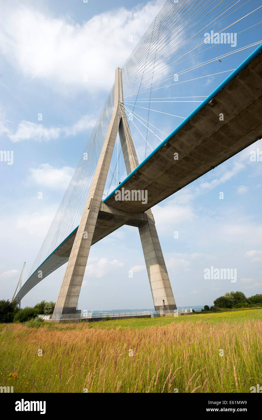 The Pont de Normandie Bridge, Honfleur Normandy France Europe Stock ...