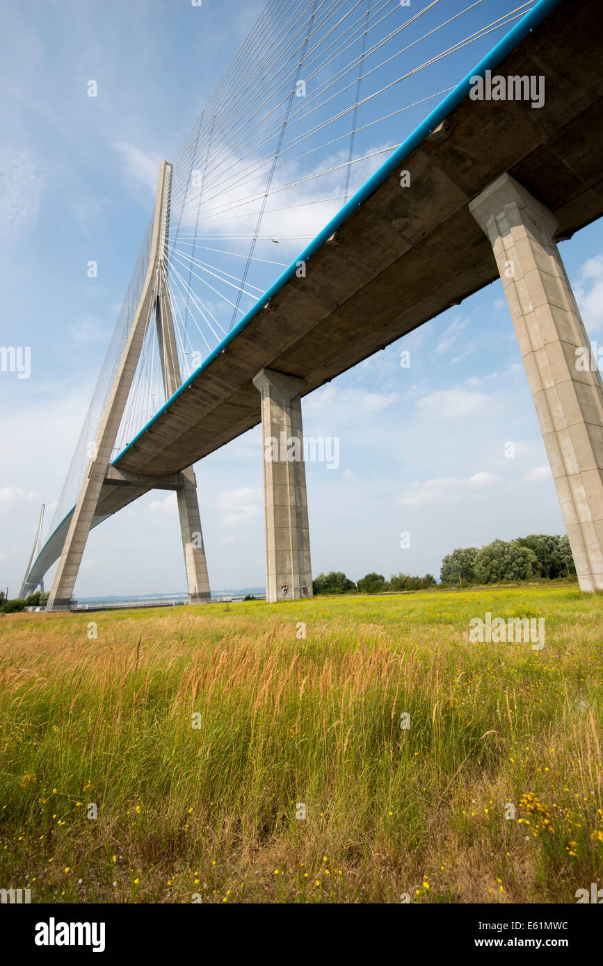 The Pont de Normandie Bridge, Honfleur Normandy France Europe Stock ...