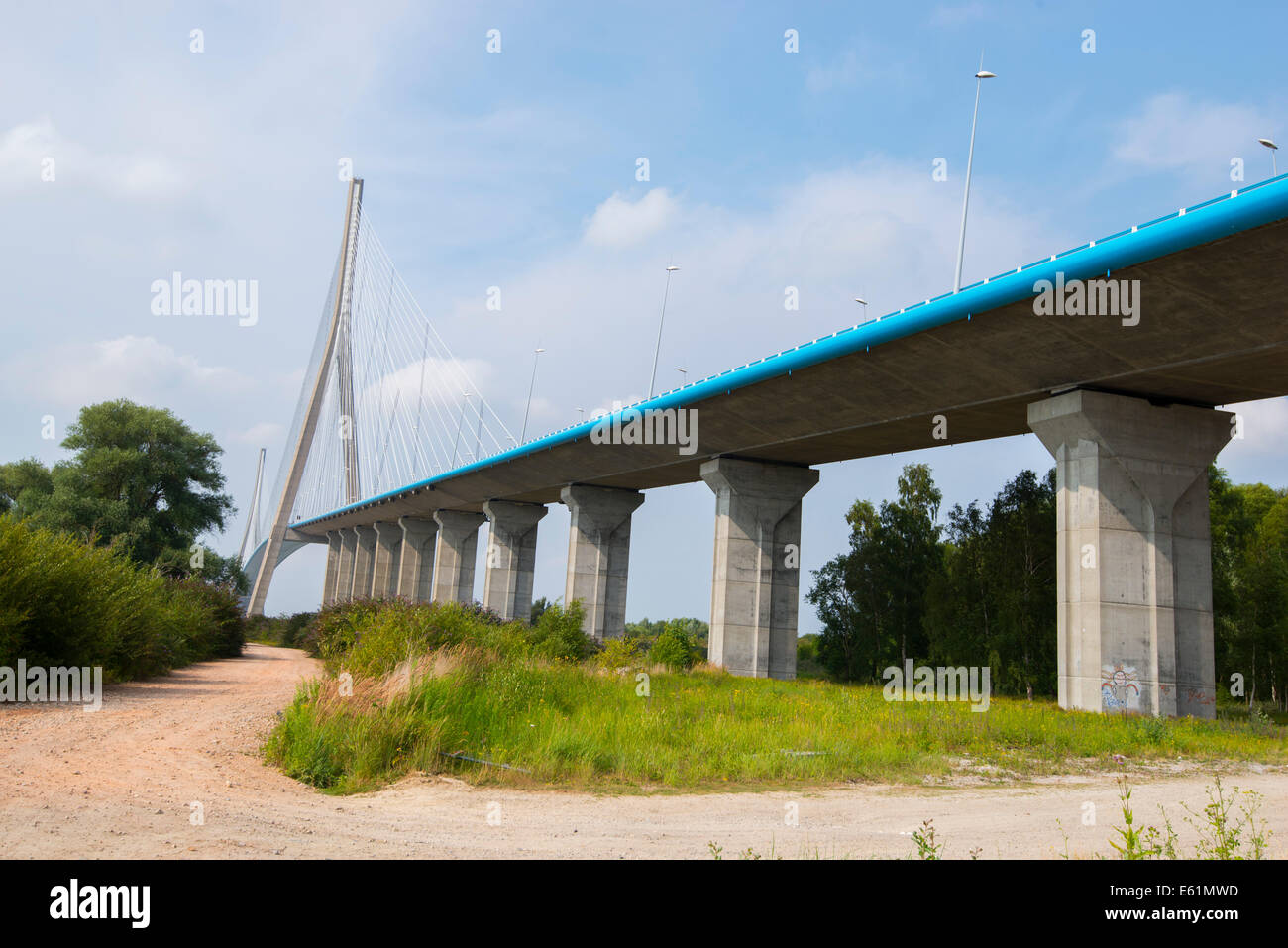 The Pont de Normandie Bridge, Honfleur Normandy France Europe Stock ...