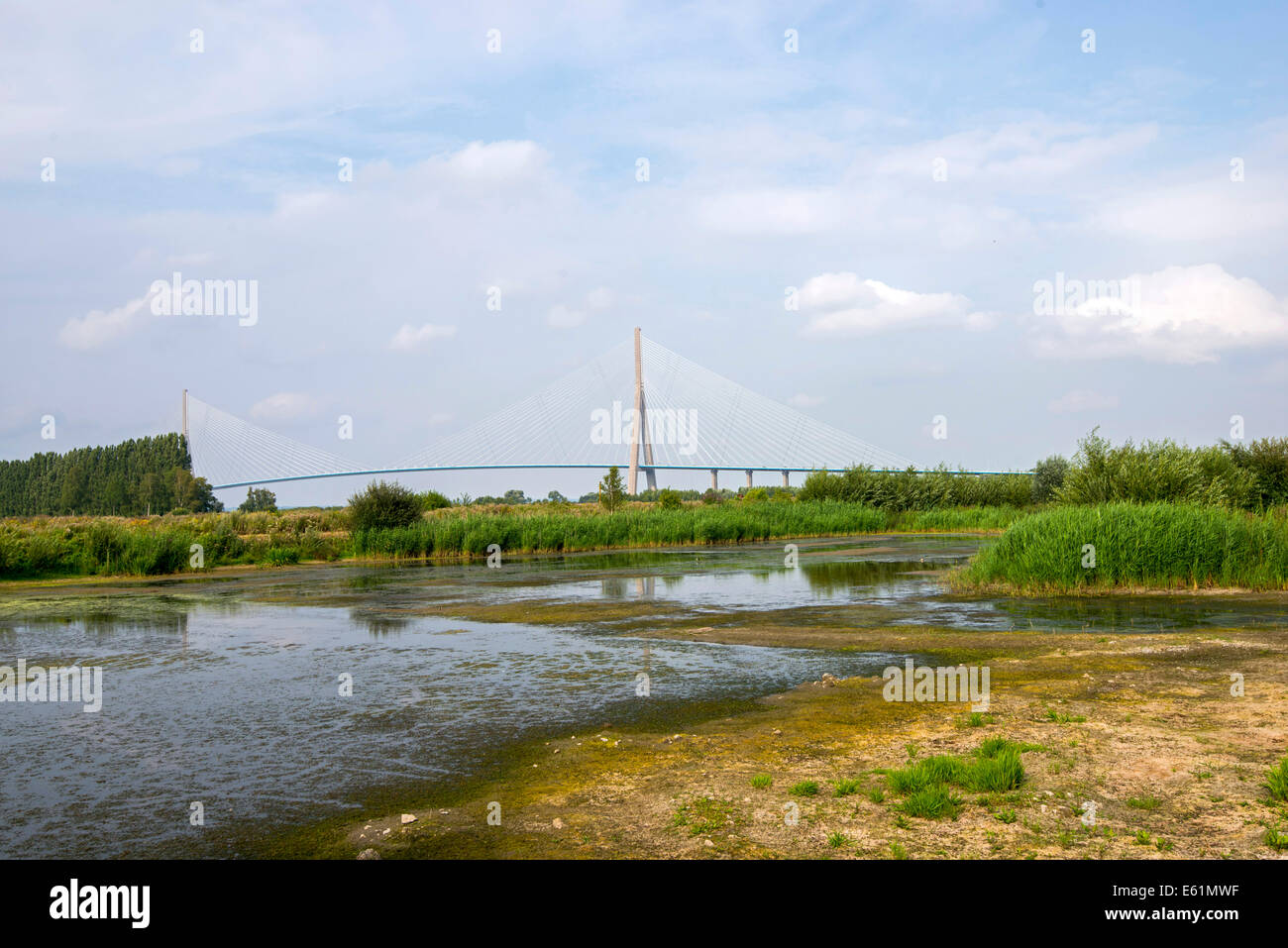 The Pont de Normandie Bridge, Honfleur Normandy France Europe Stock ...