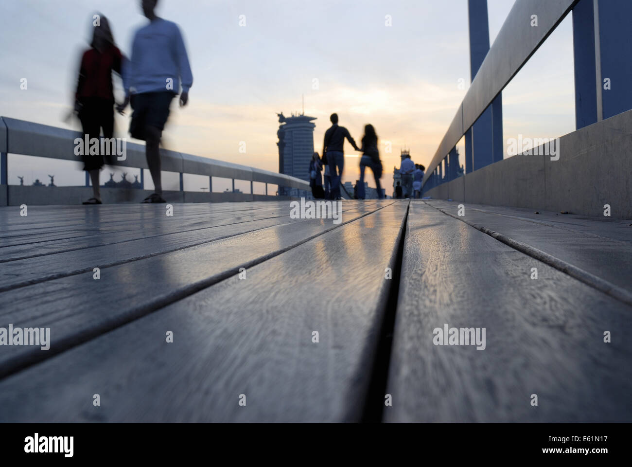 Pedestrian bridge barcelona hi-res stock photography and images - Alamy