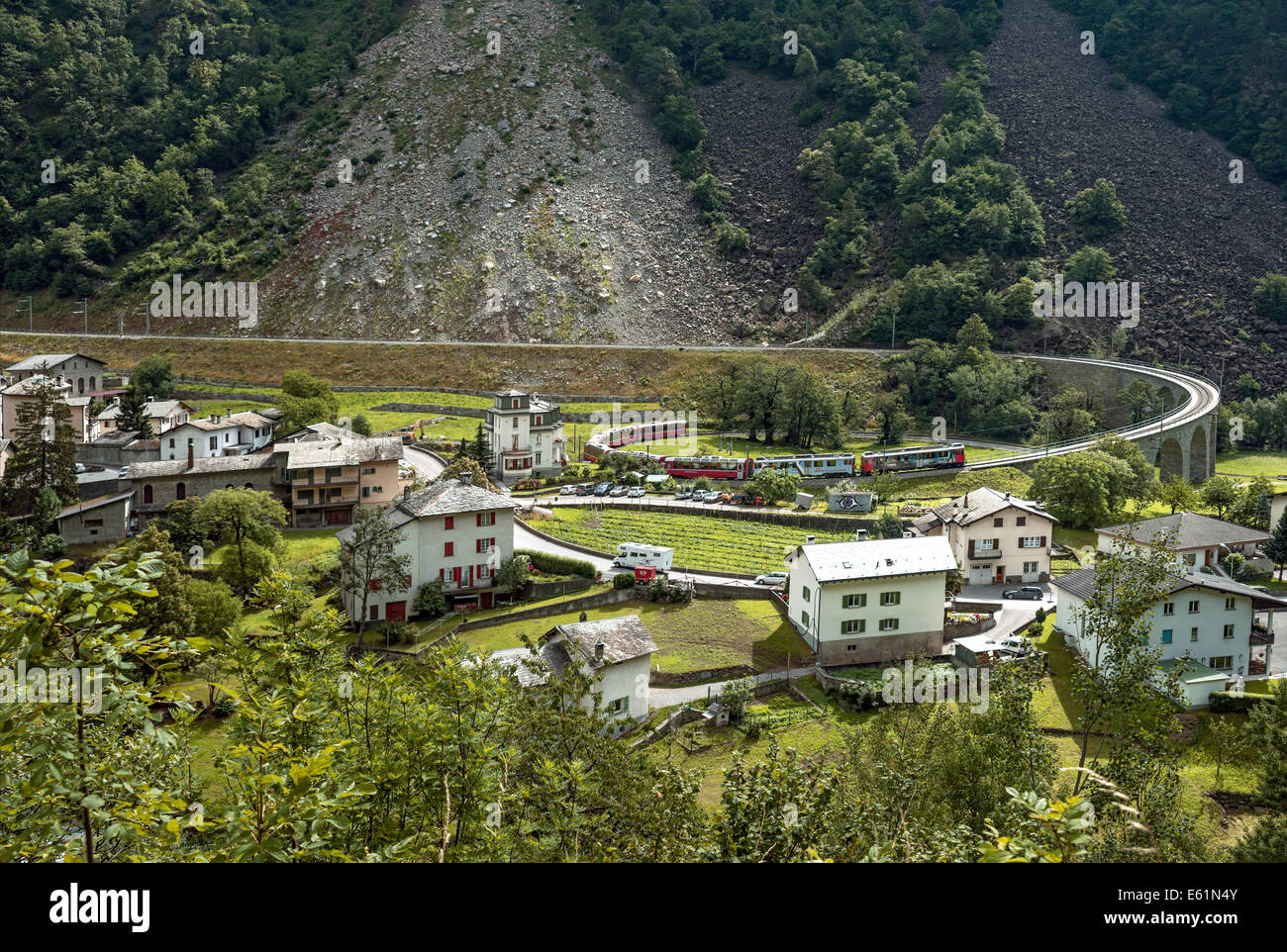 Brusio Spiral Viaduct High Resolution Stock Photography and Images - Alamy
